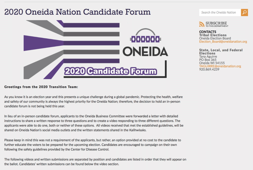 Oneida Nation | Get to know the Oneida Business Committee candidates ...