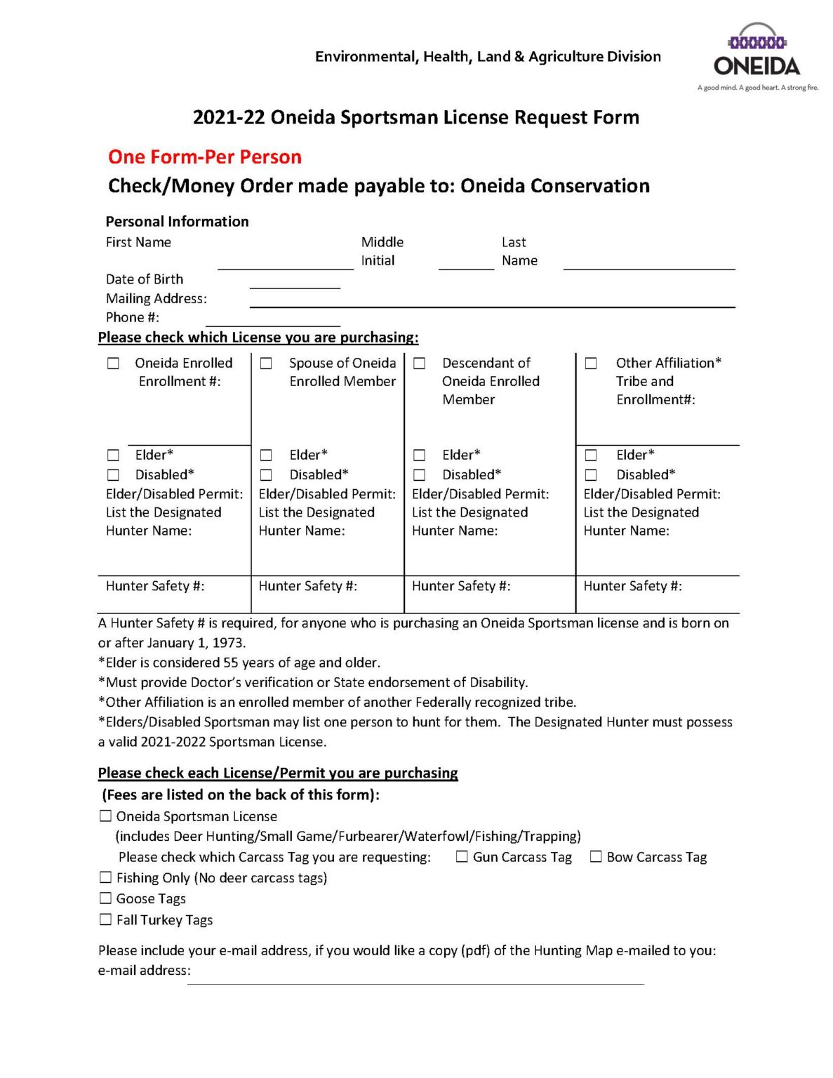 Oneida Nation | Hunting & Fishing