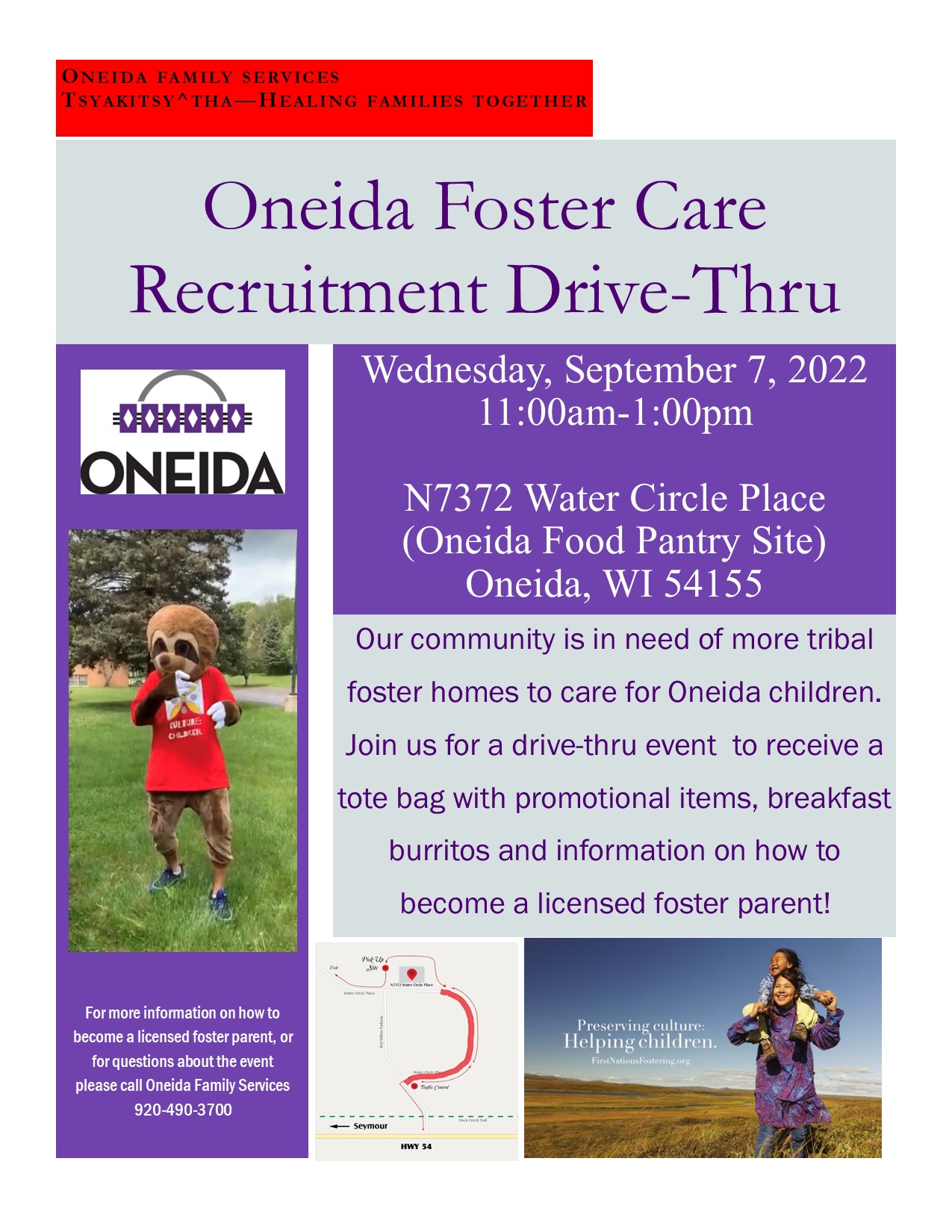 Oneida Nation | Oneida Foster Care Recruitment (drive thru)