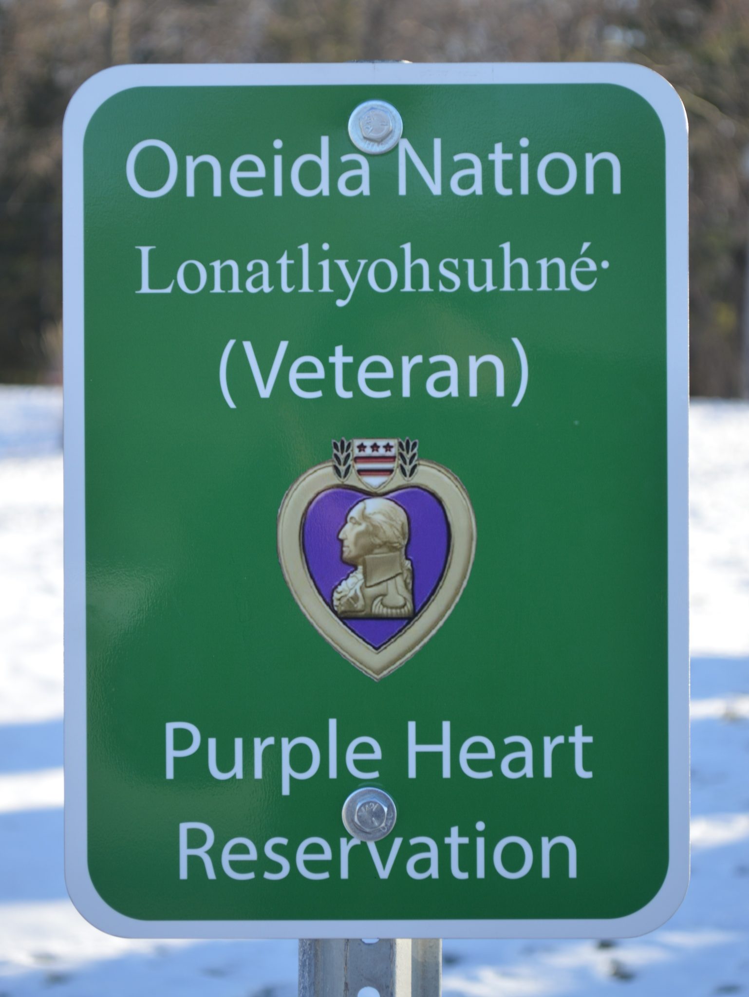 Oneida Nation | Oneida Nation unveils Purple Heart Reservation signage