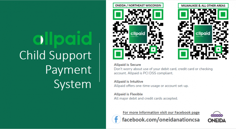Oneida Nation | Making Child Support Payments