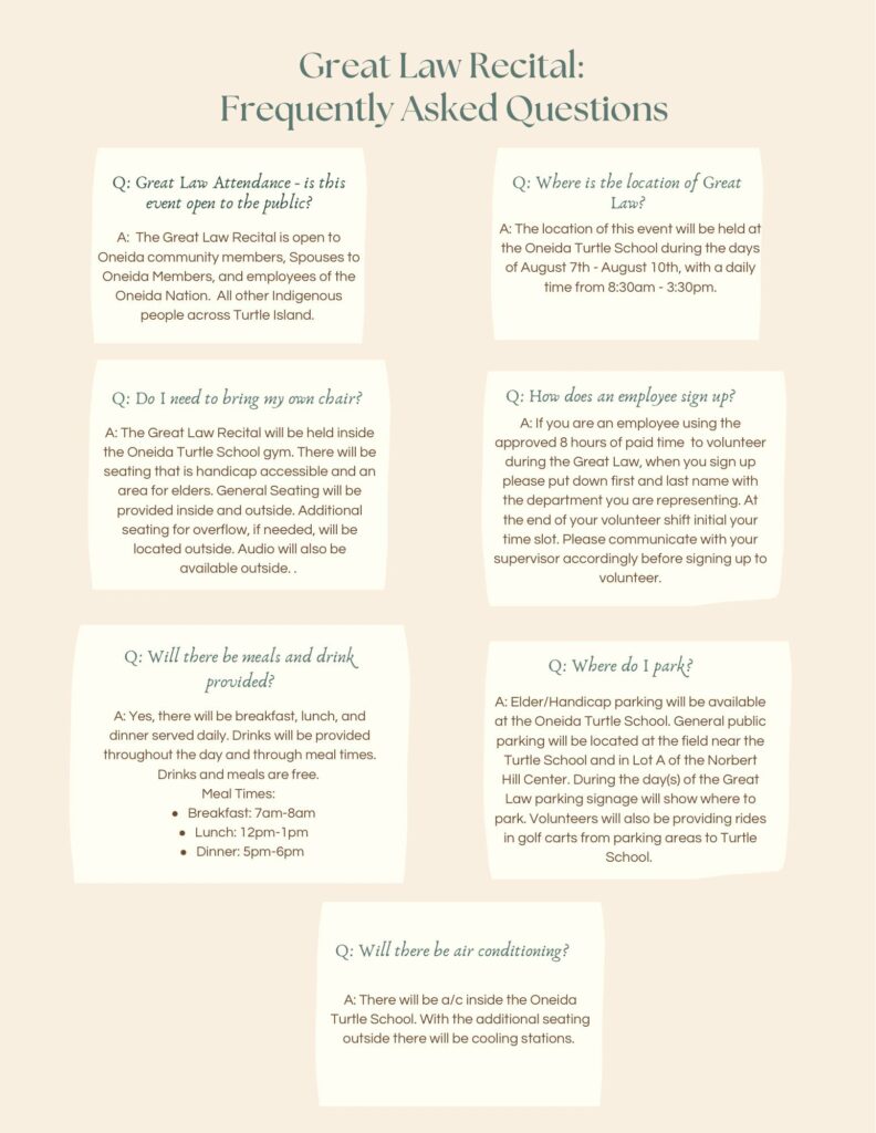 Oneida Nation | The Great Law of Peace information