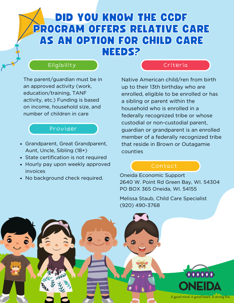 Oneida Nation | Oneida Child Care Service Programs