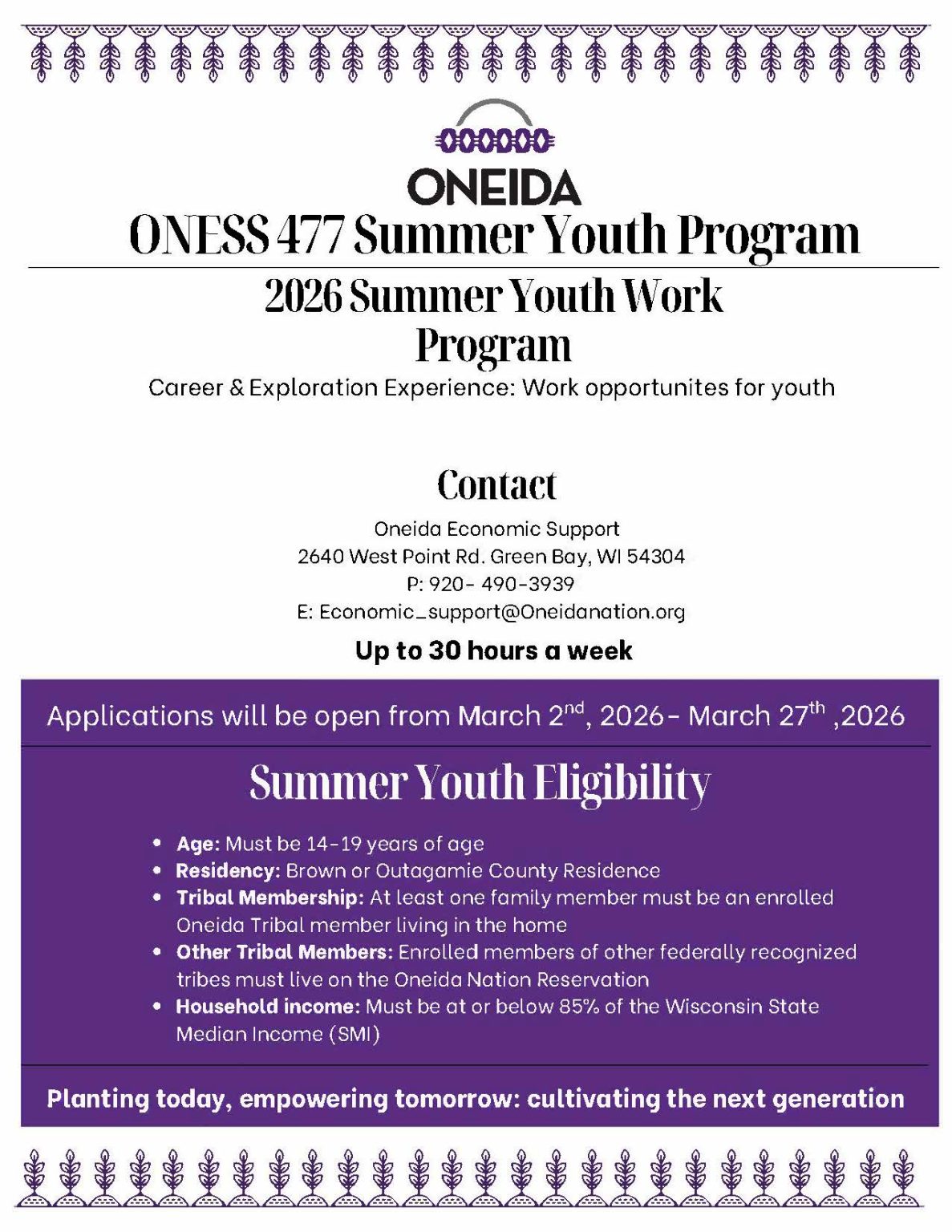 Oneida Nation | Special Programs